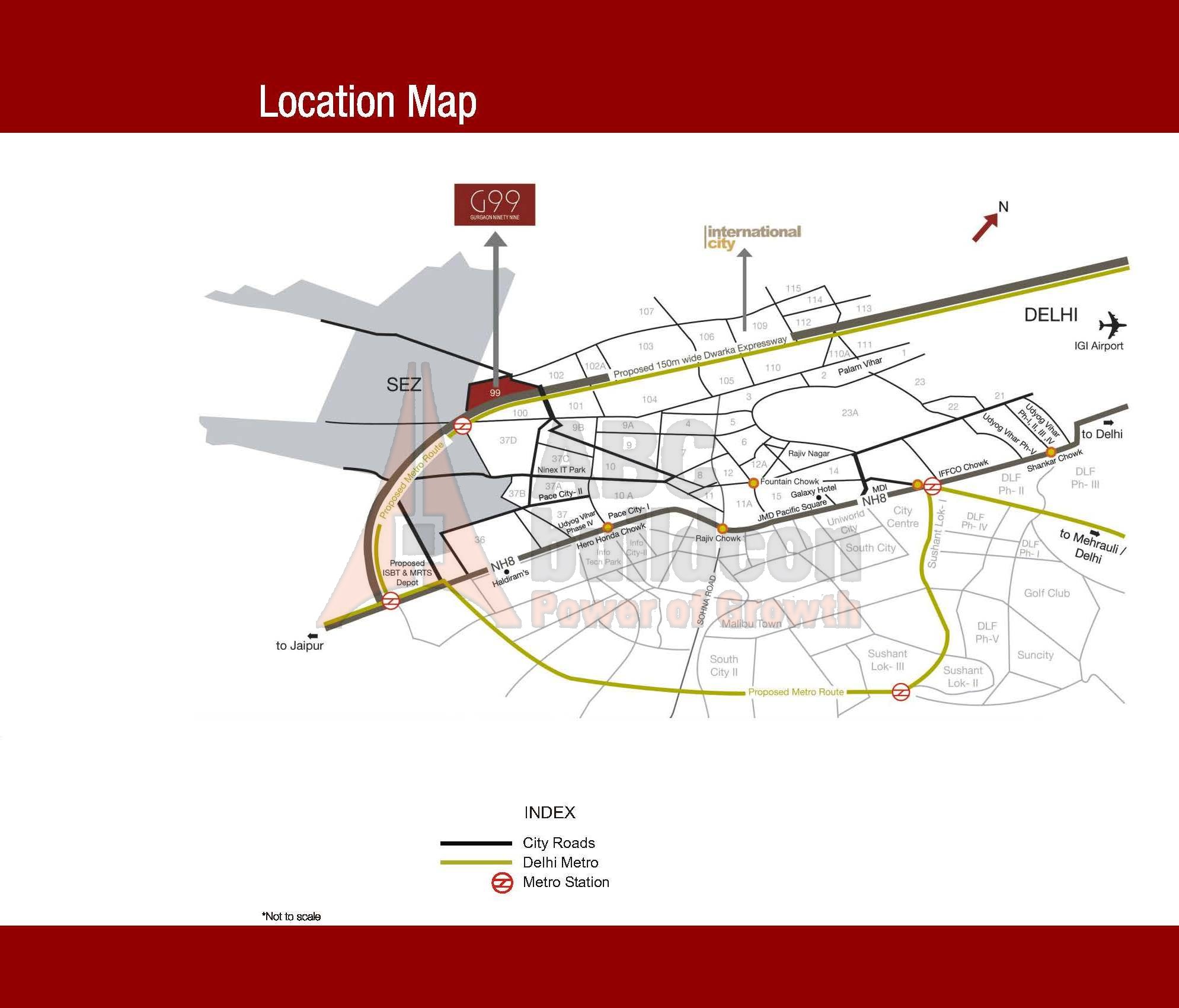 QVC G99, Of Location Map.